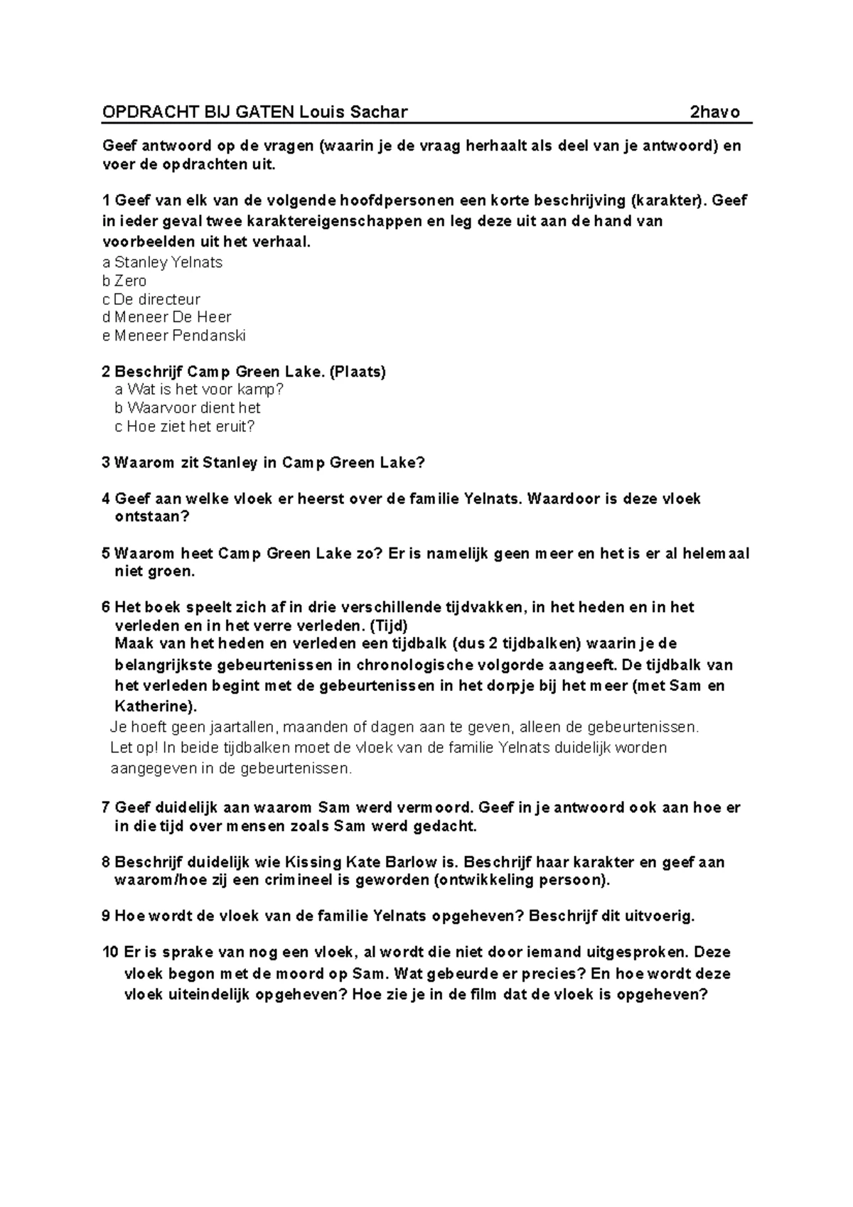 Boekopdracht Klasa 3 Periode 1: Lezen en Uitvoeren van Opdrachten ...
