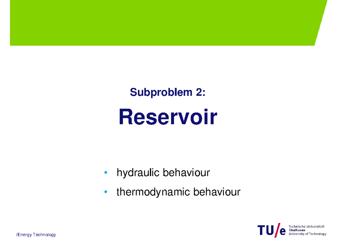 Geothermal System Model Analysis - Subproblem 2: Hydraulic ...