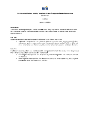 SCI 100 Module Two Activity Template - Replace the bracketed text below ...