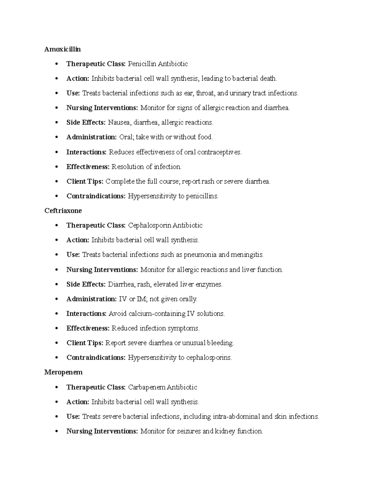 Antimicrobial Pharmacology - Amoxicillin Therapeutic Class: Penicillin ...