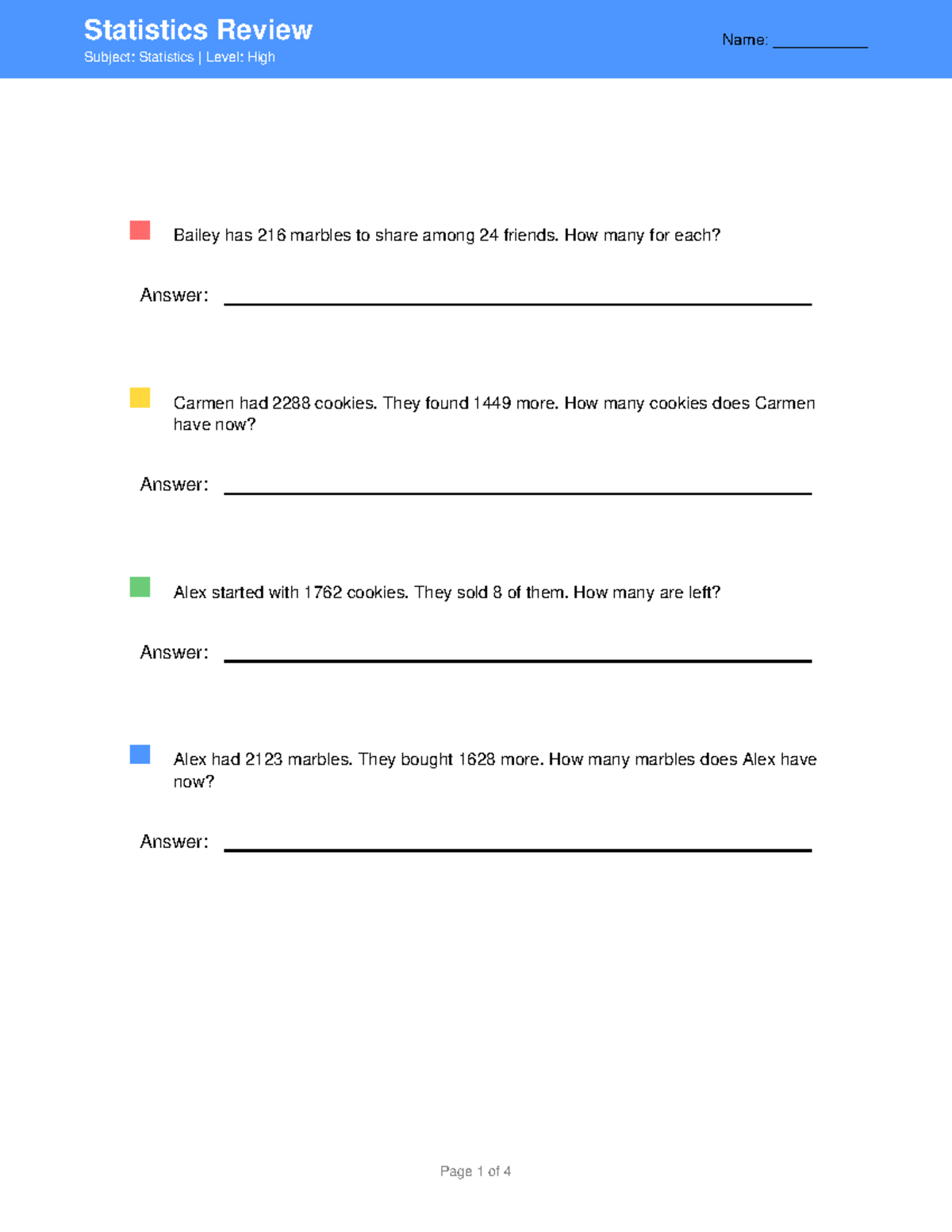 Statistics 101: High-Level Review Notes for Final Exam - Studocu
