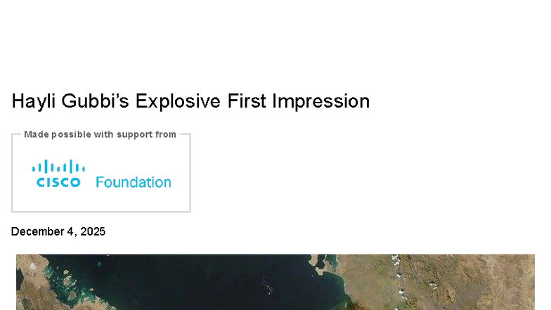 Hayli Gubbi's Explosive First Impression: Eruption Insights - Studocu