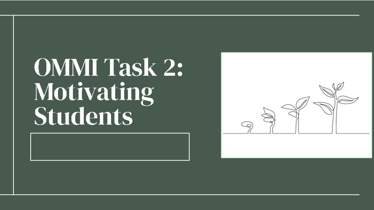 D186 Task 2 Strategies for Motivating Students' Learning - Studocu