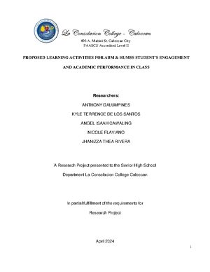 PR2- Research- Template - Log o of Sch ool School Address School ...