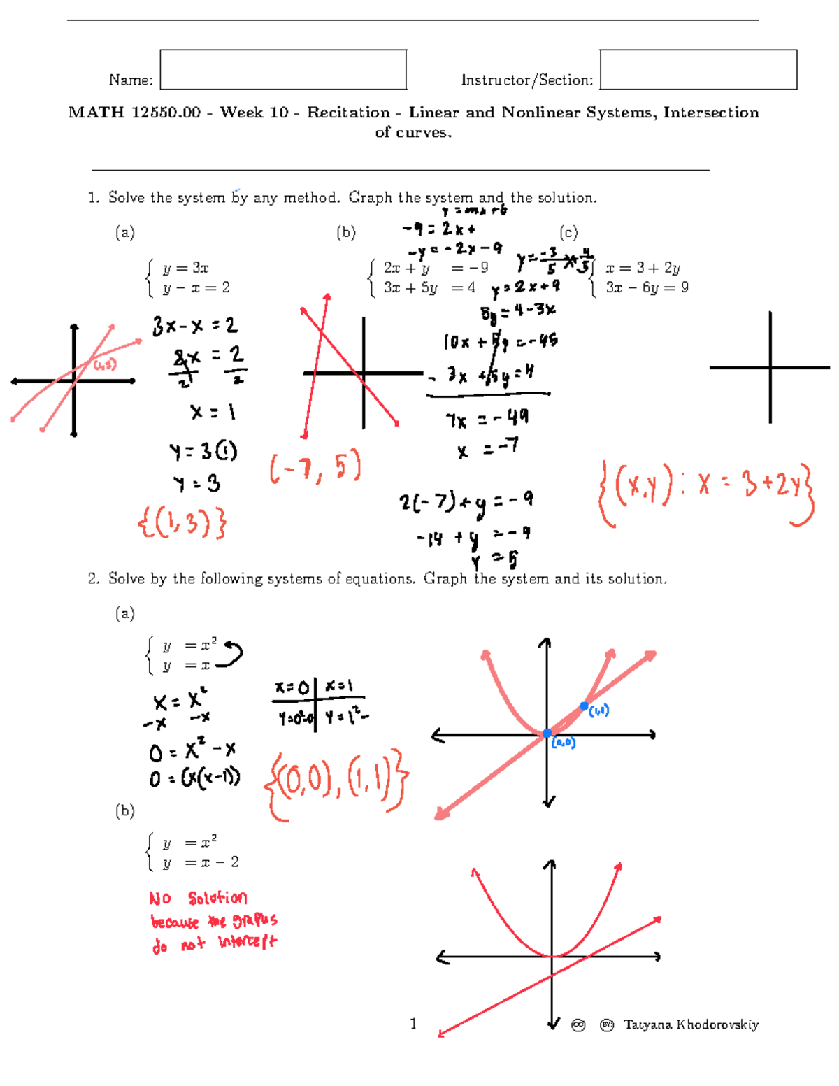 Recitation 10 - Name: Instructor/Section: MATH 12550 - Week 10 ...