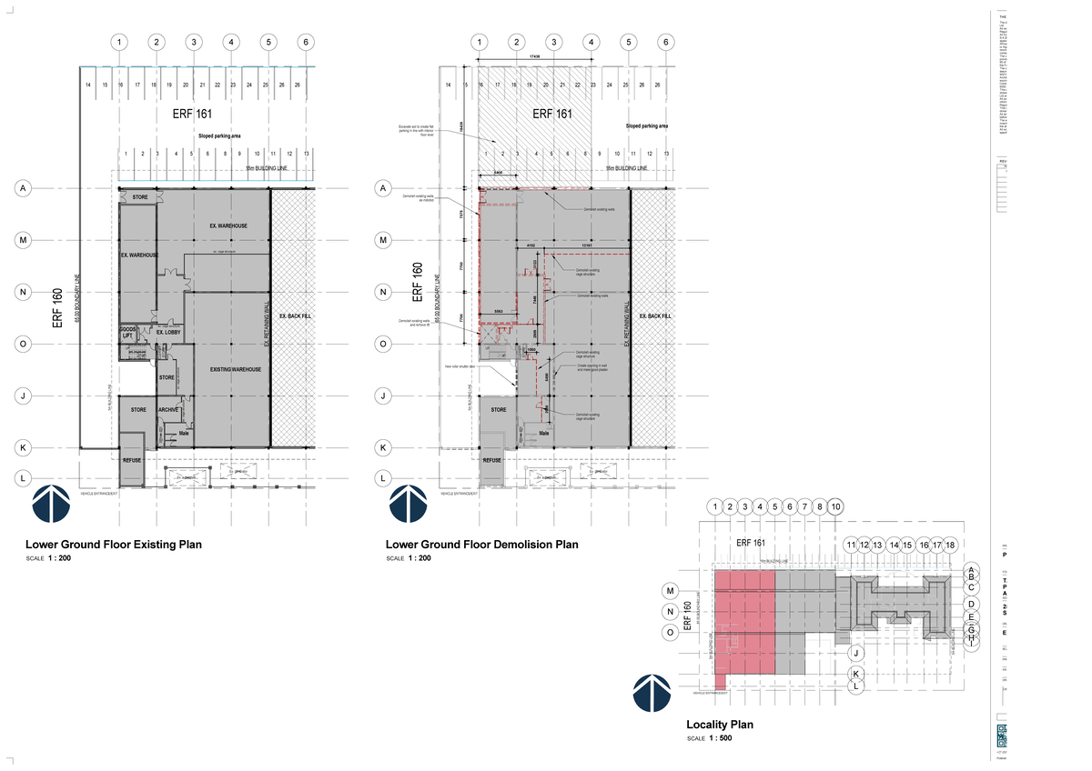 Demolition and Alteration Drawing - UP UP UP UP 1 2 3 4 5 6 A M N O J K ...