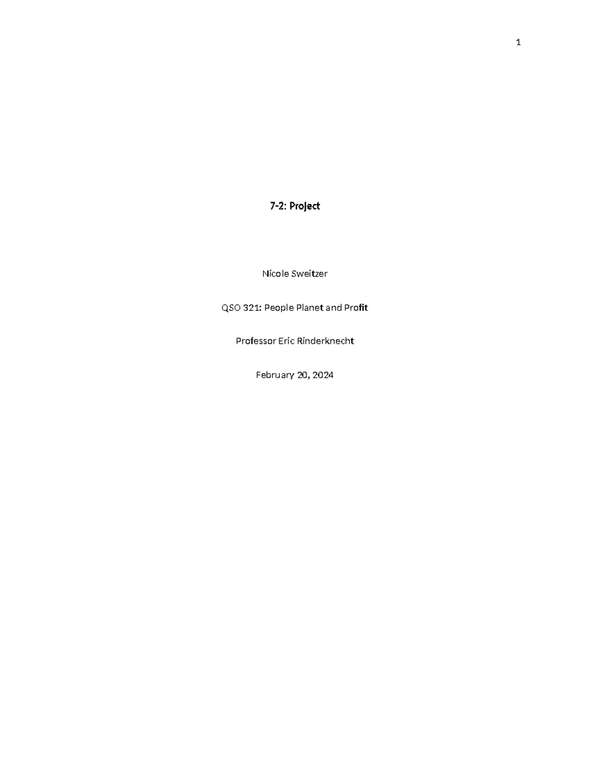 QSO 321: Project Final Report on B Corp Certification Strategy - Studocu