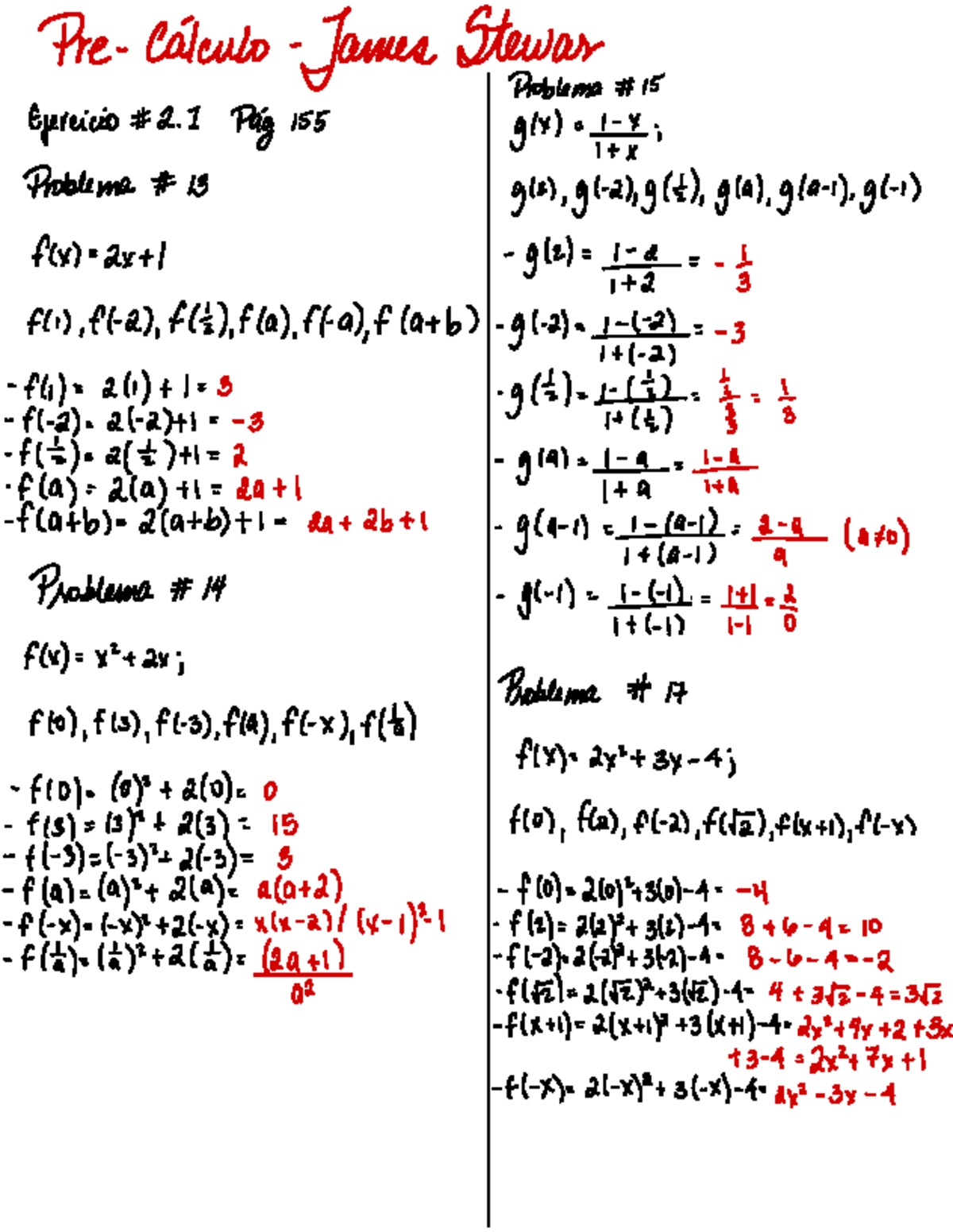 Problemas de Pre-Cálculo - Matemáticas 2 - Studocu