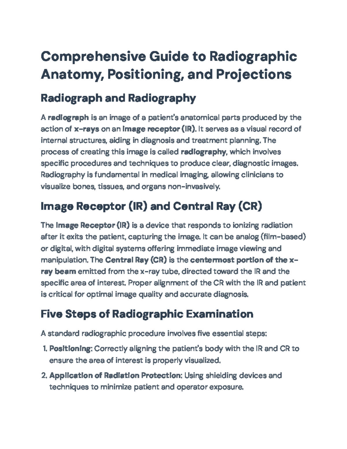 Comprehensive Guide to Radiographic Anatomy & Positioning Techniques ...