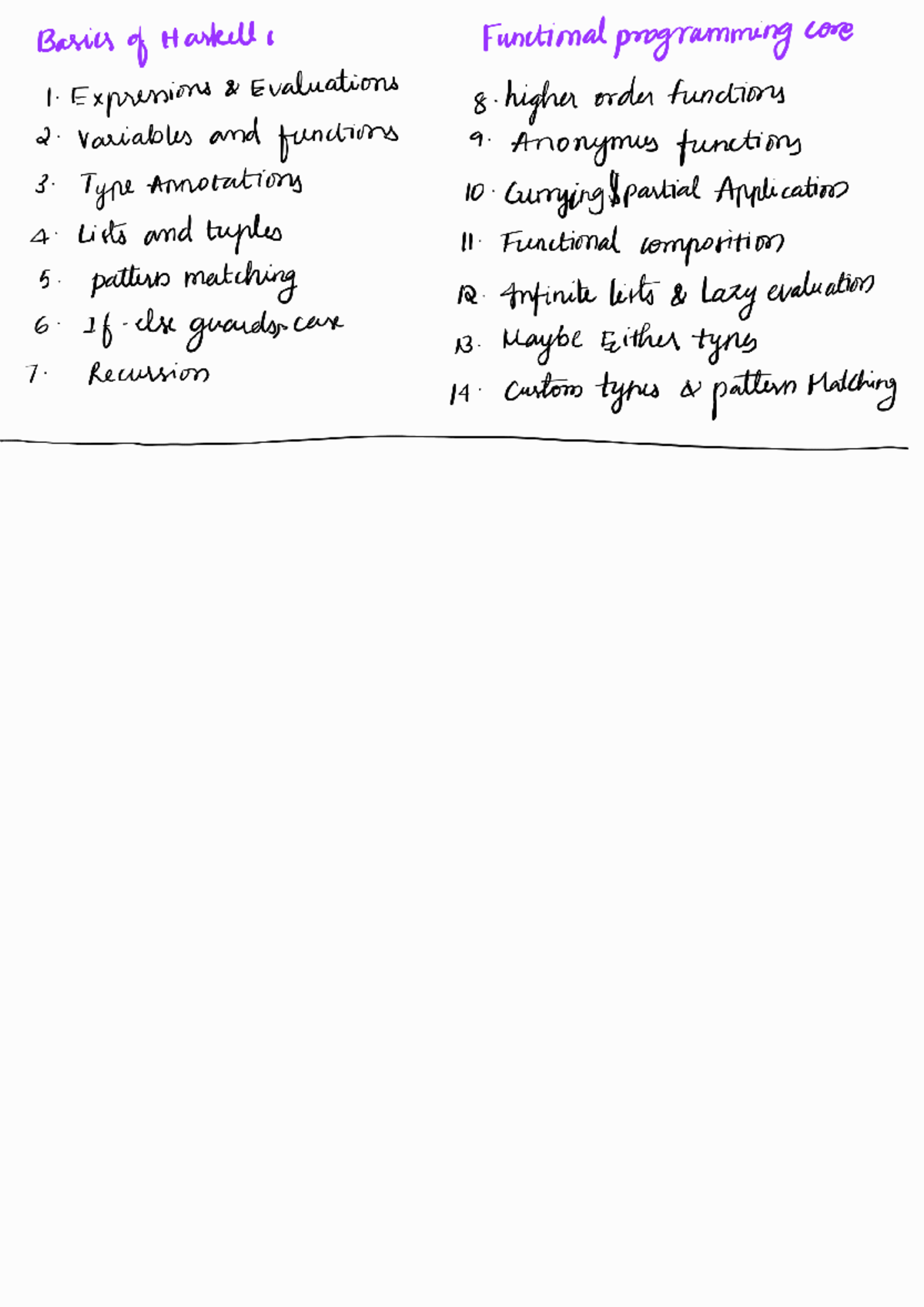 Haskell - Lab: Core Concepts in Functional Programming - Studocu