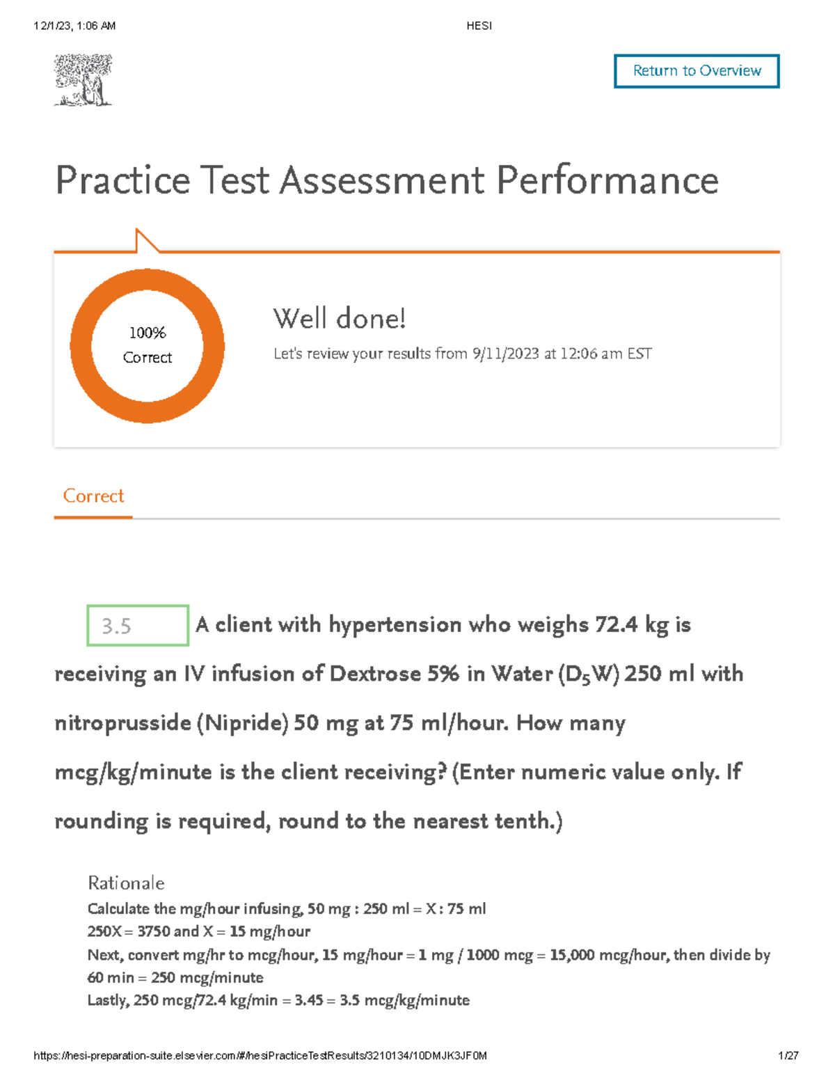 HESI #2 - IV Infusion Calculations Practice Test Notes - Studocu