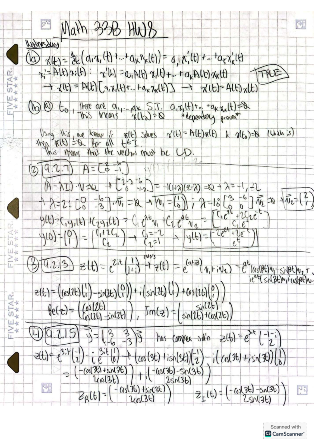 Math 33B HW8 Solutions - Based on Rogawski Problems - Studocu