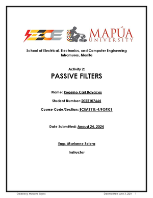 Bolima Activity 3 Lab Report - Mapua University School of Electrical ...