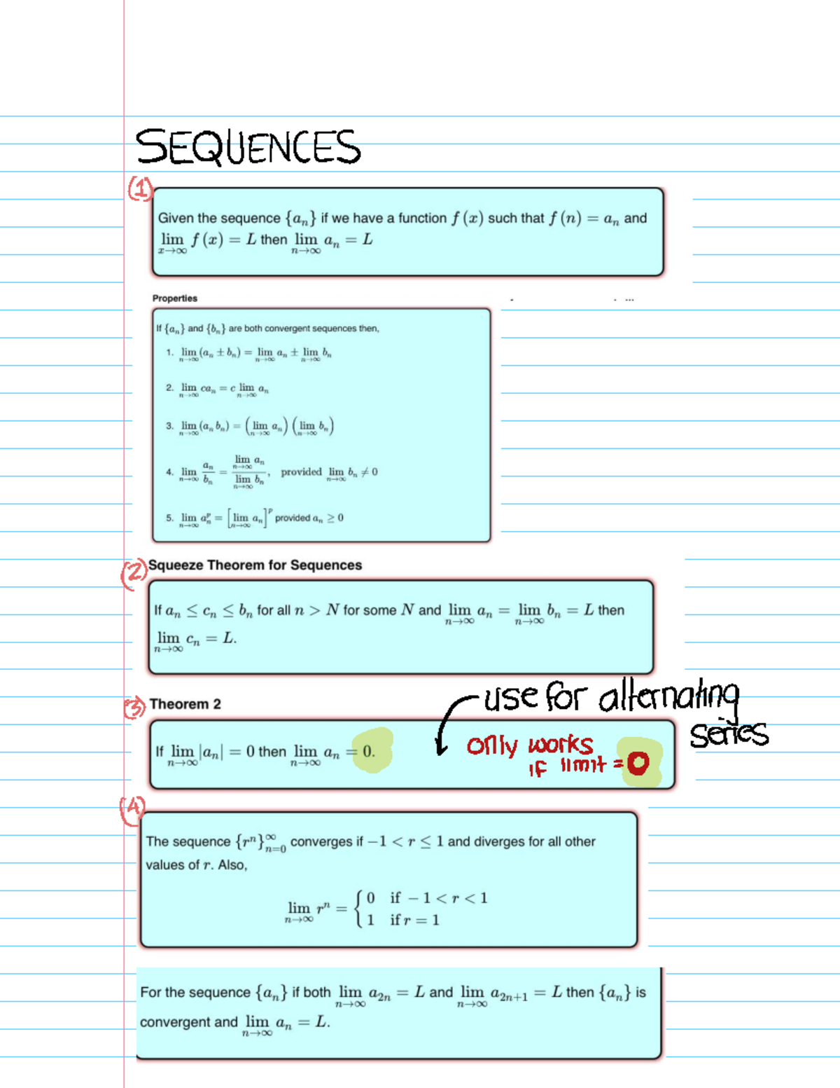 SEQ & Series (ME): Convergence Tests & Alternating Series - Studocu