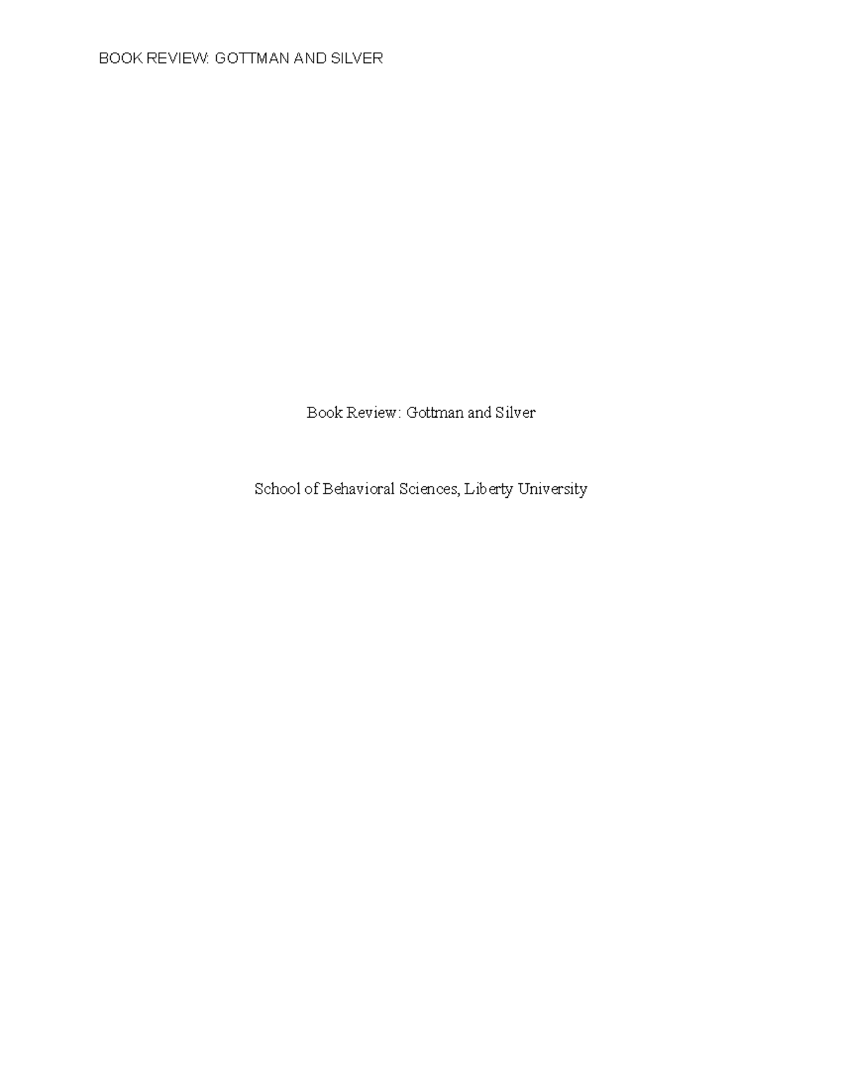 Book Review: The Seven Principles for Marriage (Gottman & Silver) - Studocu