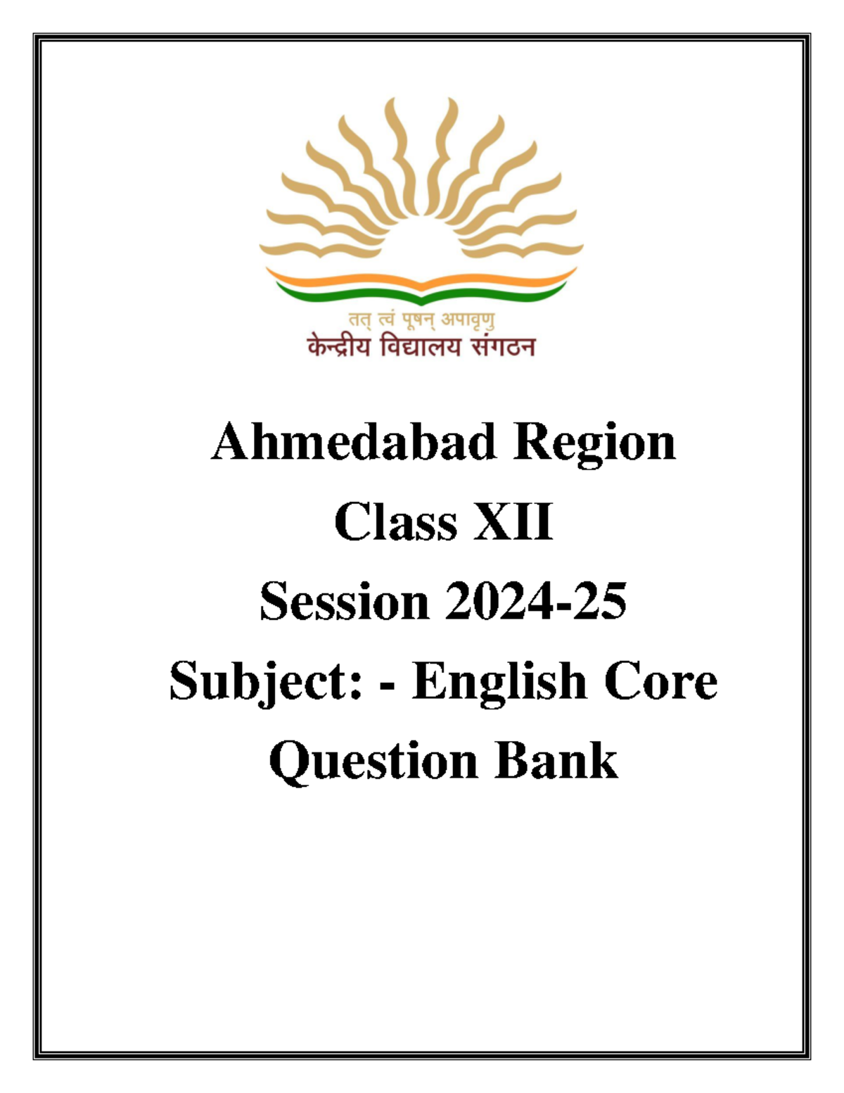 Class XII English Core Question Bank: Key Themes & Analysis - Studocu