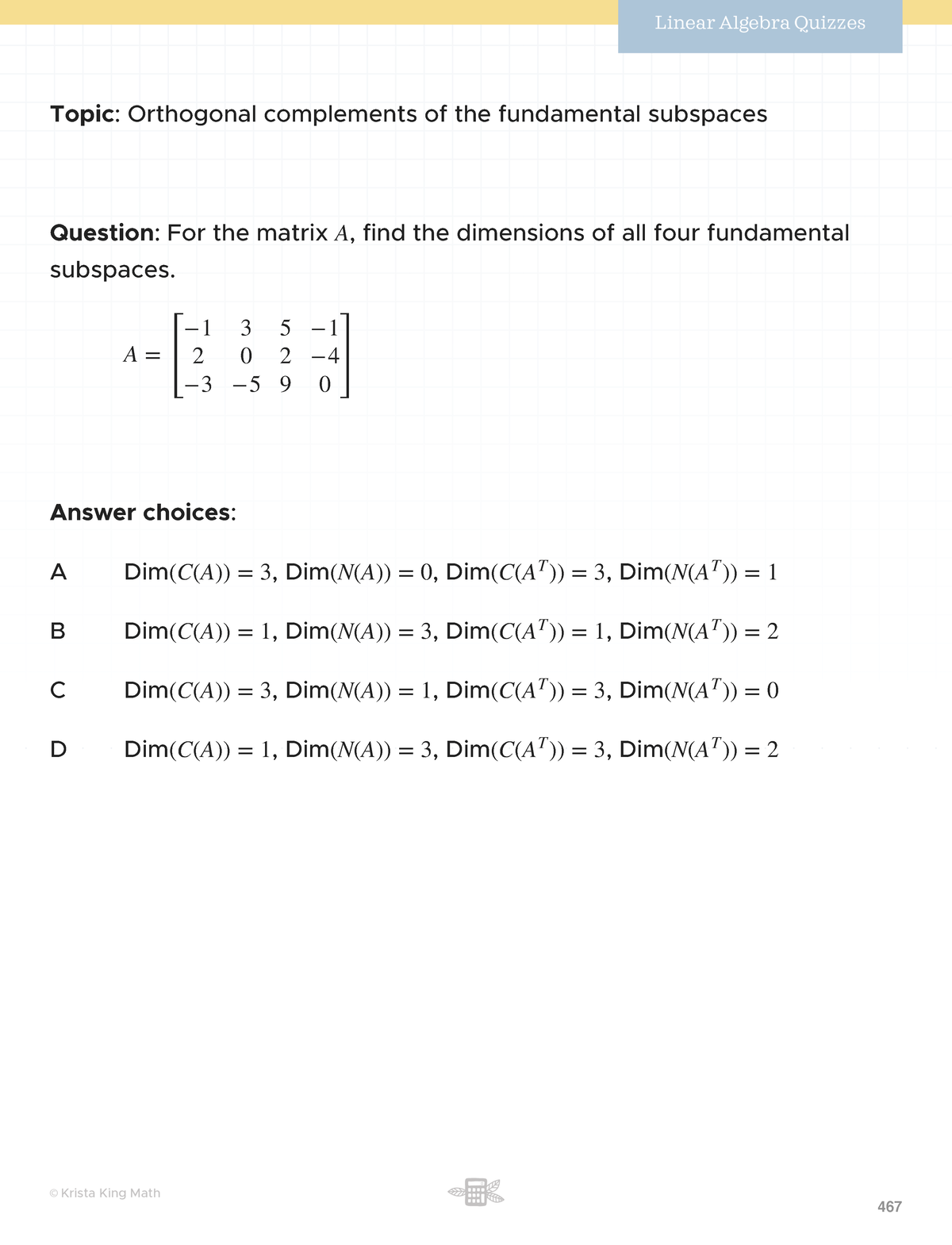 Orthogonal+complements+of+the+fundamental+subspaces - Topic: Orthogonal ...