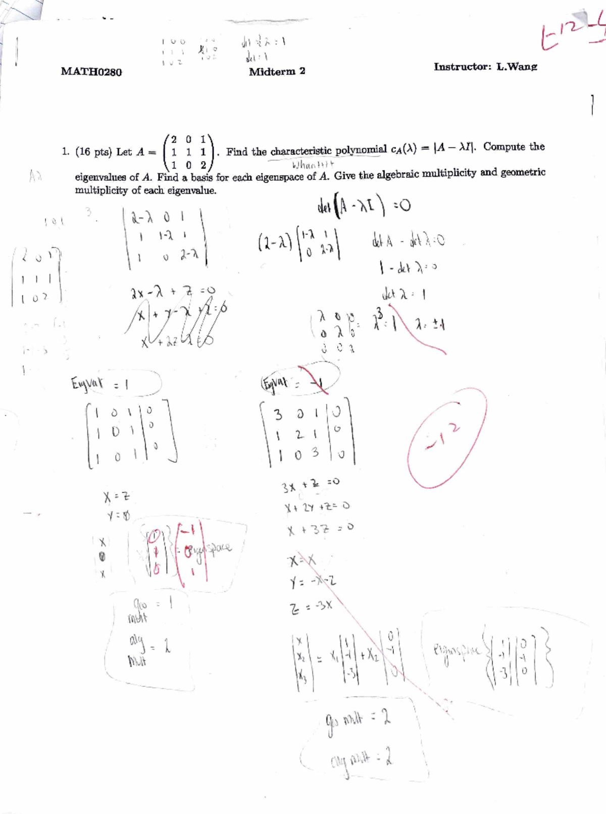 Math 0280 Midterm 2 Study Guide by Linhong Wang - Studocu