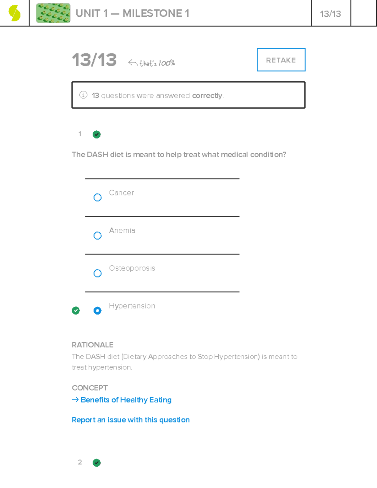SC115 Principles of Nutrition Unit 1 Milestone Study Guide - Studocu