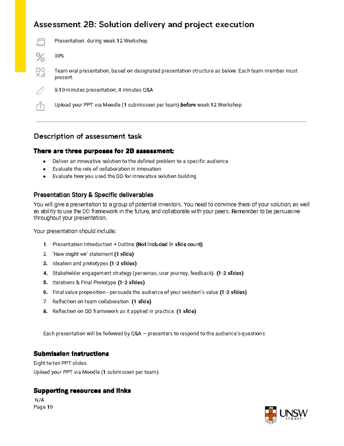 DPBS1120 Assessment 2B Guide - Page 10 Assessment 2B: Solution delivery ...