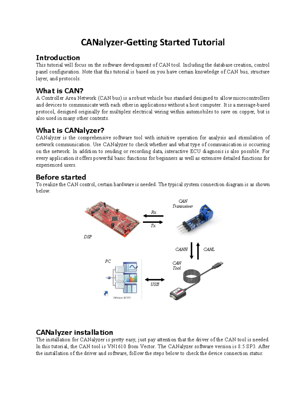 Tutorial canalyzer - sfdefed - CANalyzer-Getting Started Tutorial Introduction This tutorial ...