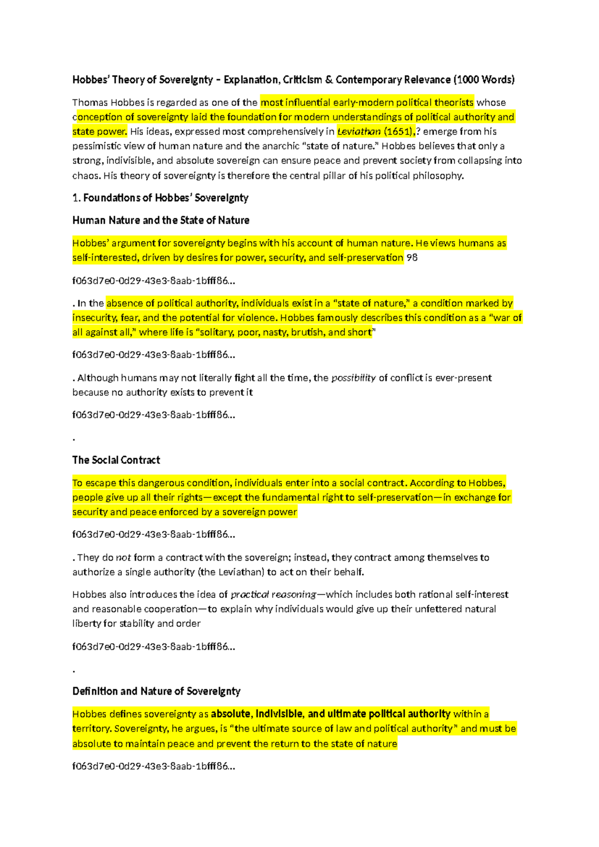 Hobbes' Theory of Sovereignty: Explanation, Criticism & Relevance ...