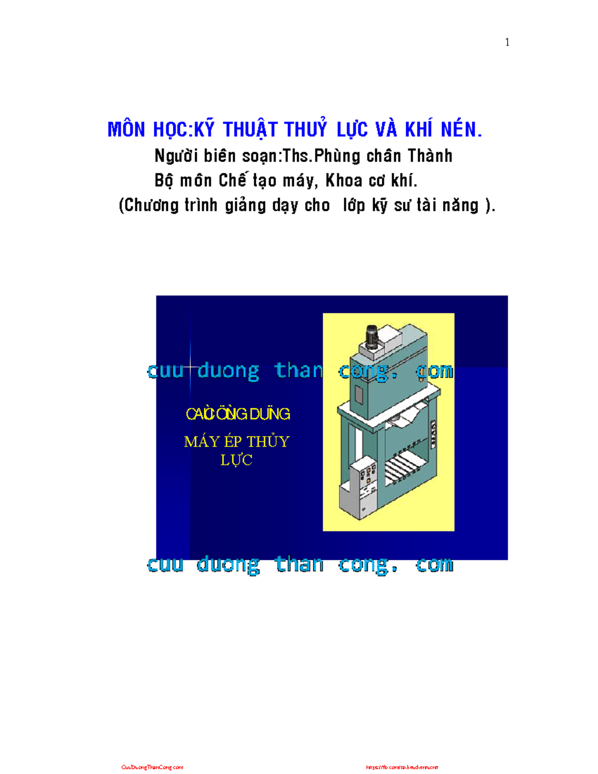 Kỹ Thuật Thủy Lực và Khí Nén (FLUID POWER) - Tài Liệu Học Tập - Studocu