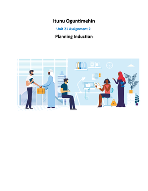 Unit 21 assignment 2 Btec business - Induction for new employees ARK ...