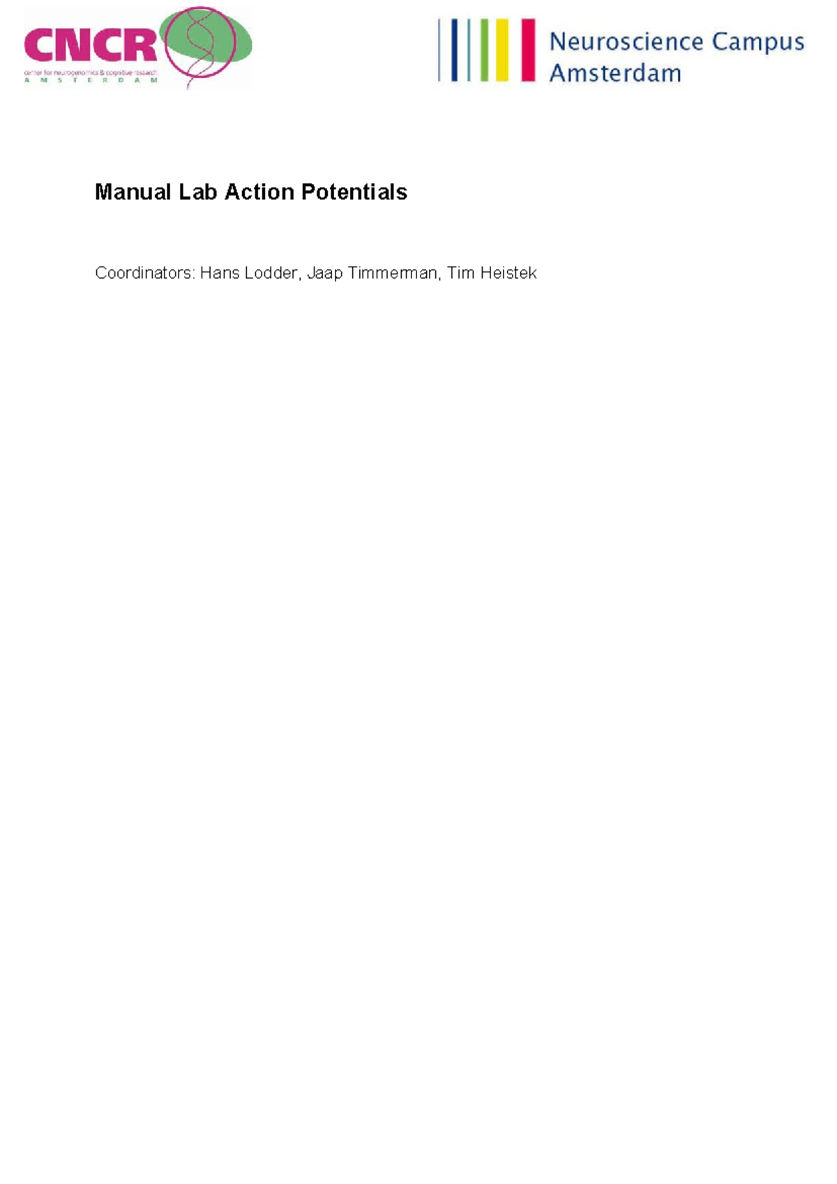 2021 Neurosciences Lab Manual: Action Potentials in Earthworm - Studeersnel