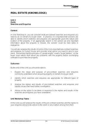 Module Guide - REAL ESTATE MODULE GUIDE Outcomes After completion of ...