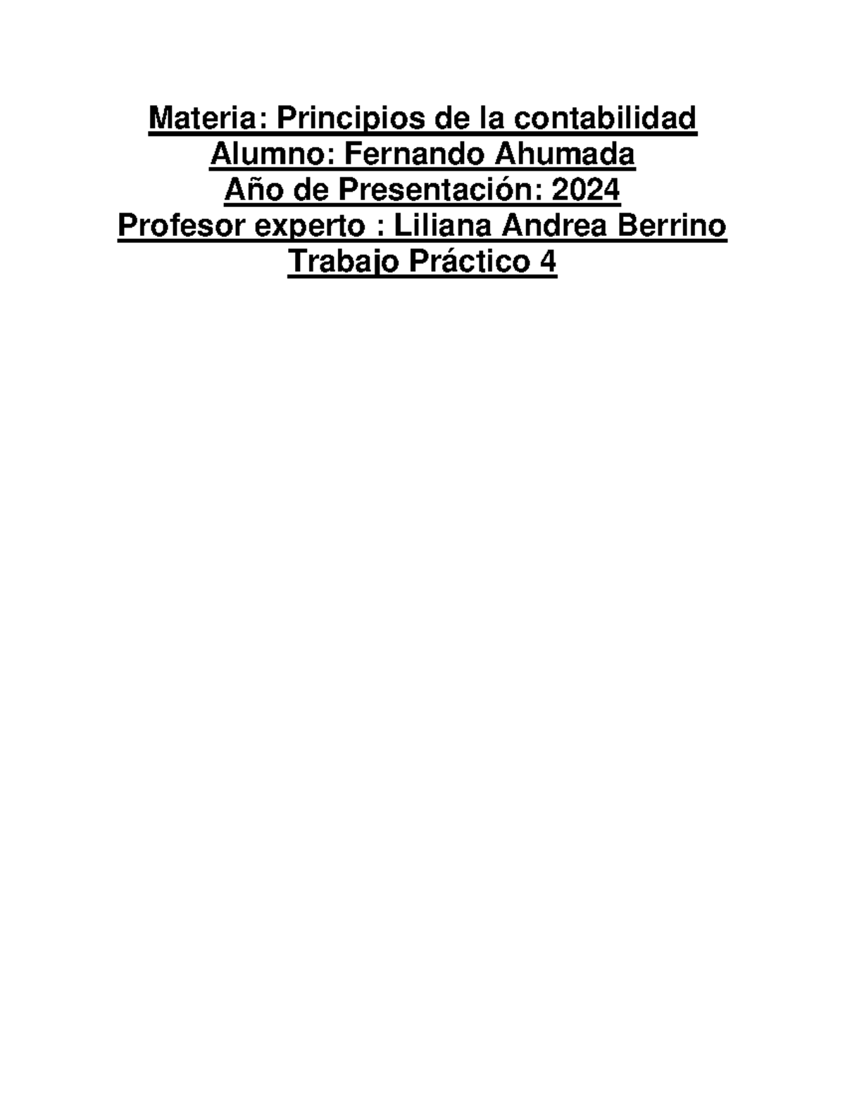 Práctico 4: Operaciones contables en principios de contabilidad 2024 ...