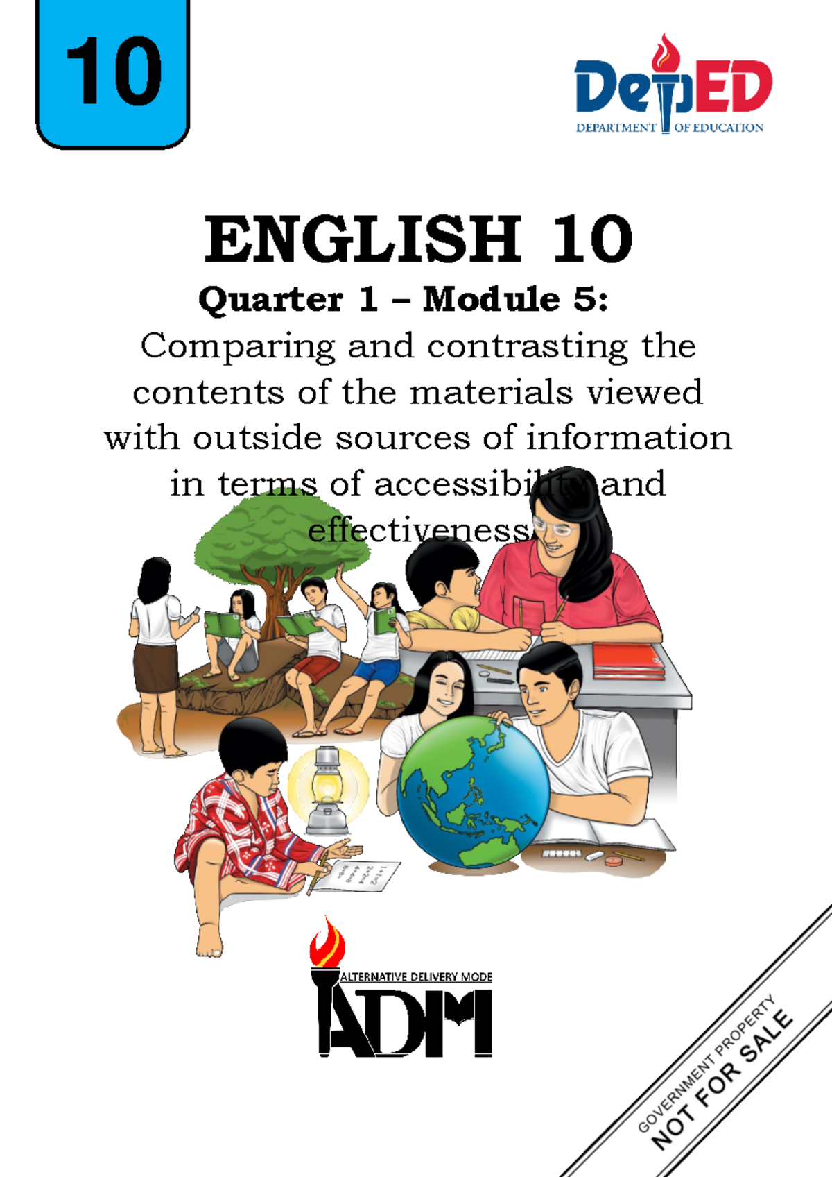 English 10 Q1 Module 5: Compare & Contrast Materials Effectively - Studocu