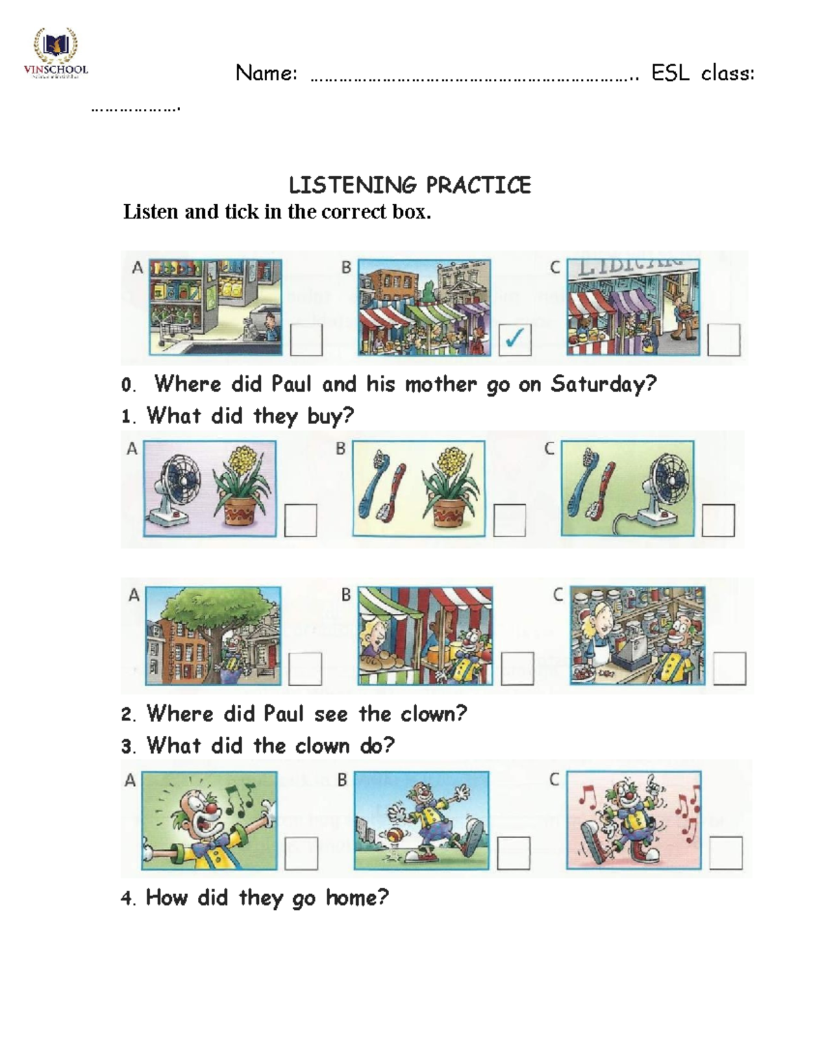 ESL Listening Practice Test: Comprehension Analysis - Studocu
