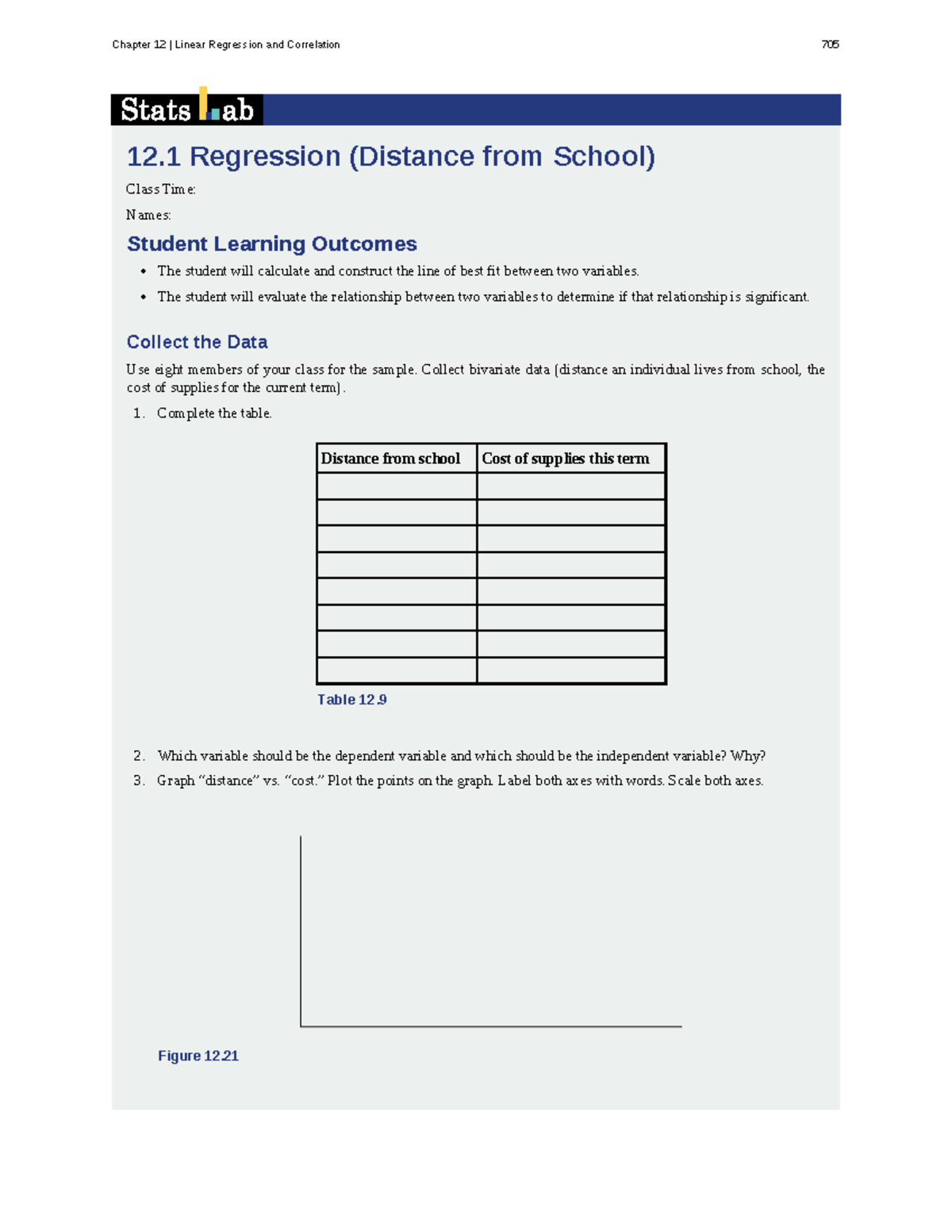 Chapter 12: Linear Regression & Correlation - Stats 705 - Studocu