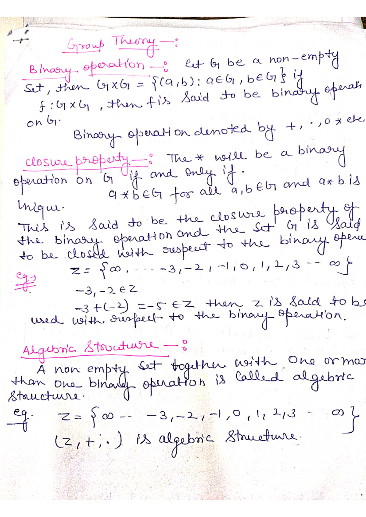 Discrete Mathematics - Group Theory Concepts and Properties - Studocu