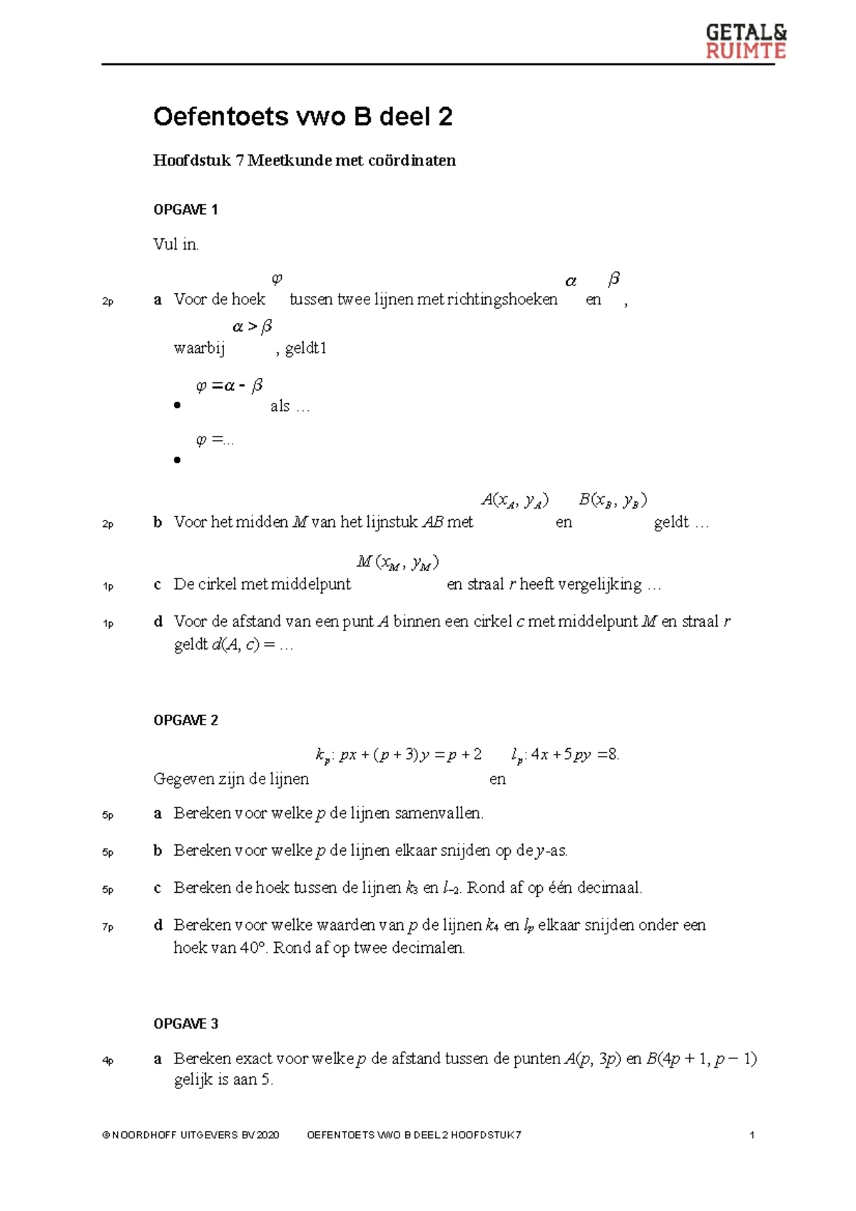 Zelftoets Oefentoets - Vierkantsvergelijkingen VWO - Studeersnel