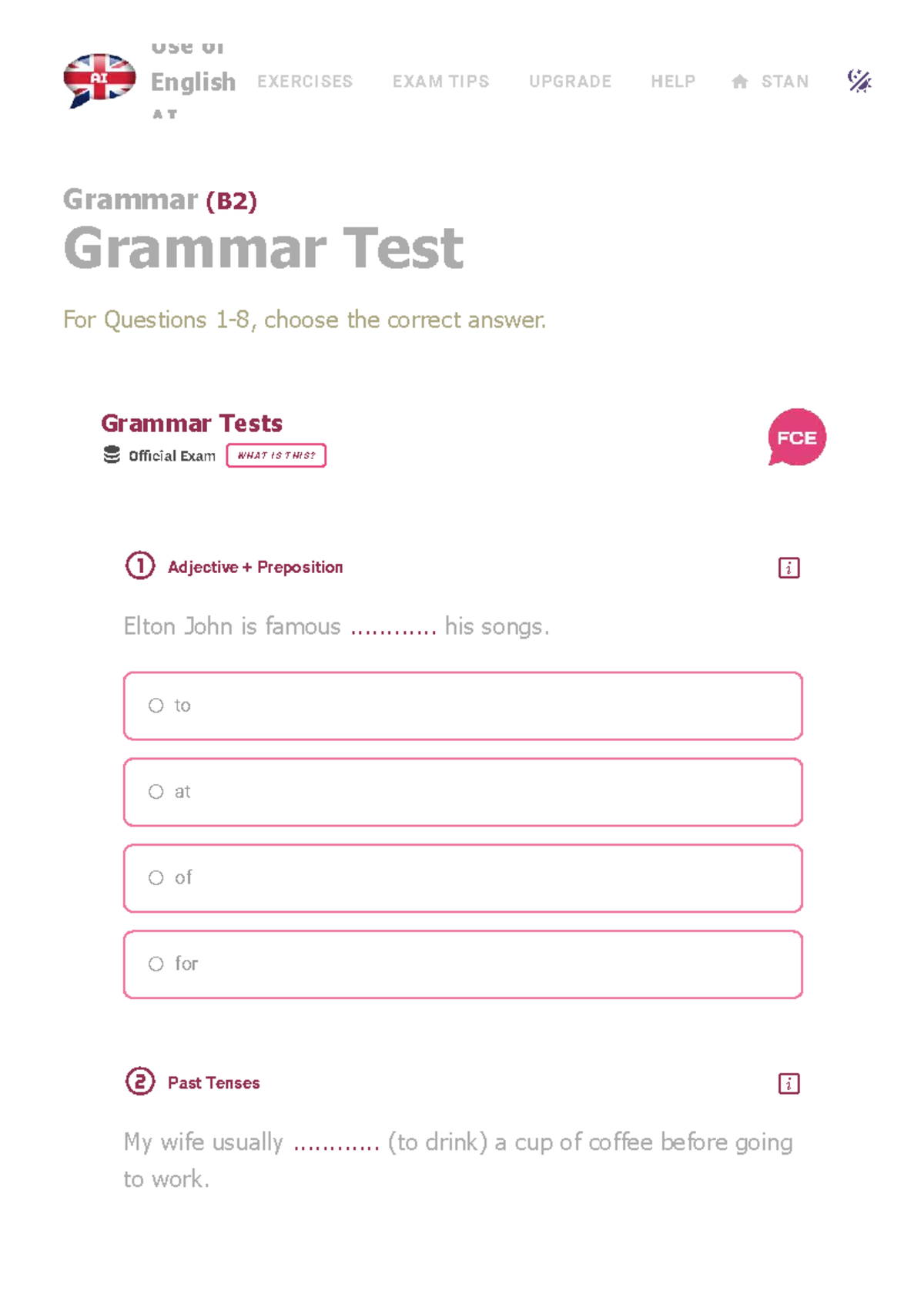 Use of English B2 Grammar Test Tips and Exercises - Studocu