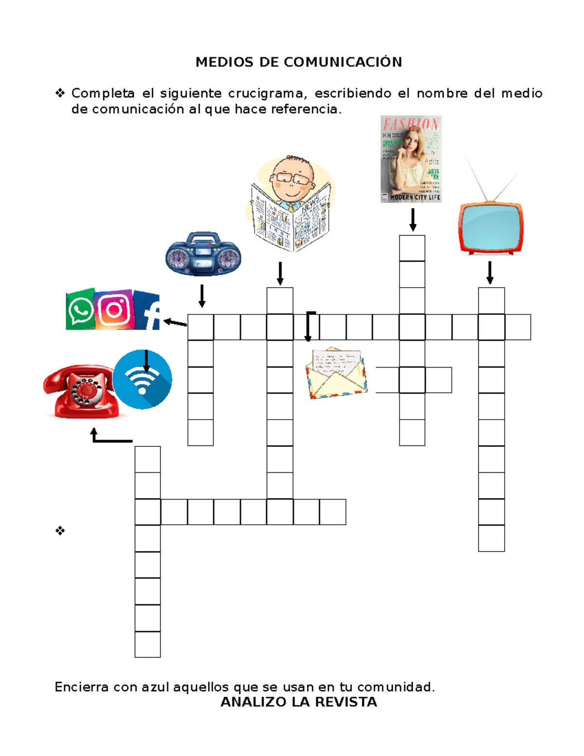 Fichas de Actividades: Medios de Comunicación (Semana 8-19 Abr) - Studocu