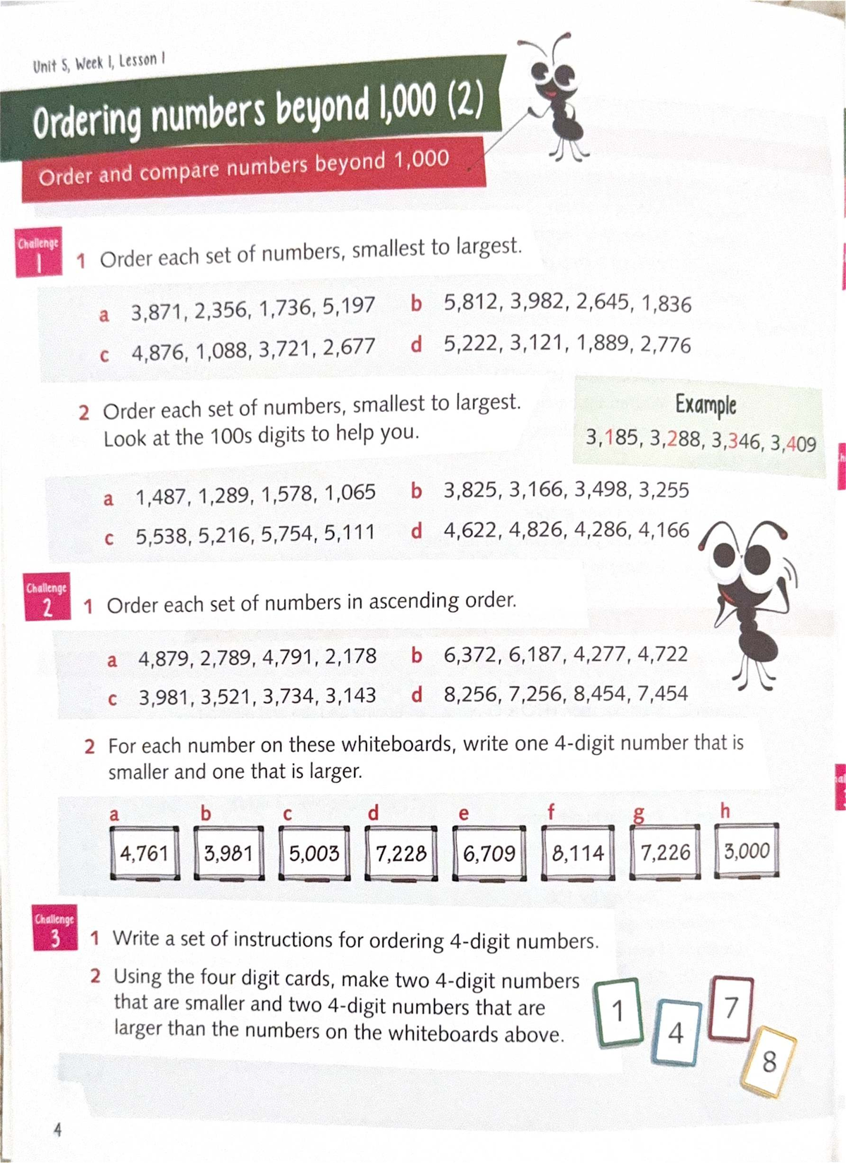 Unit S, Week I, Lesson I: Ordering and Comparing Numbers - Studocu