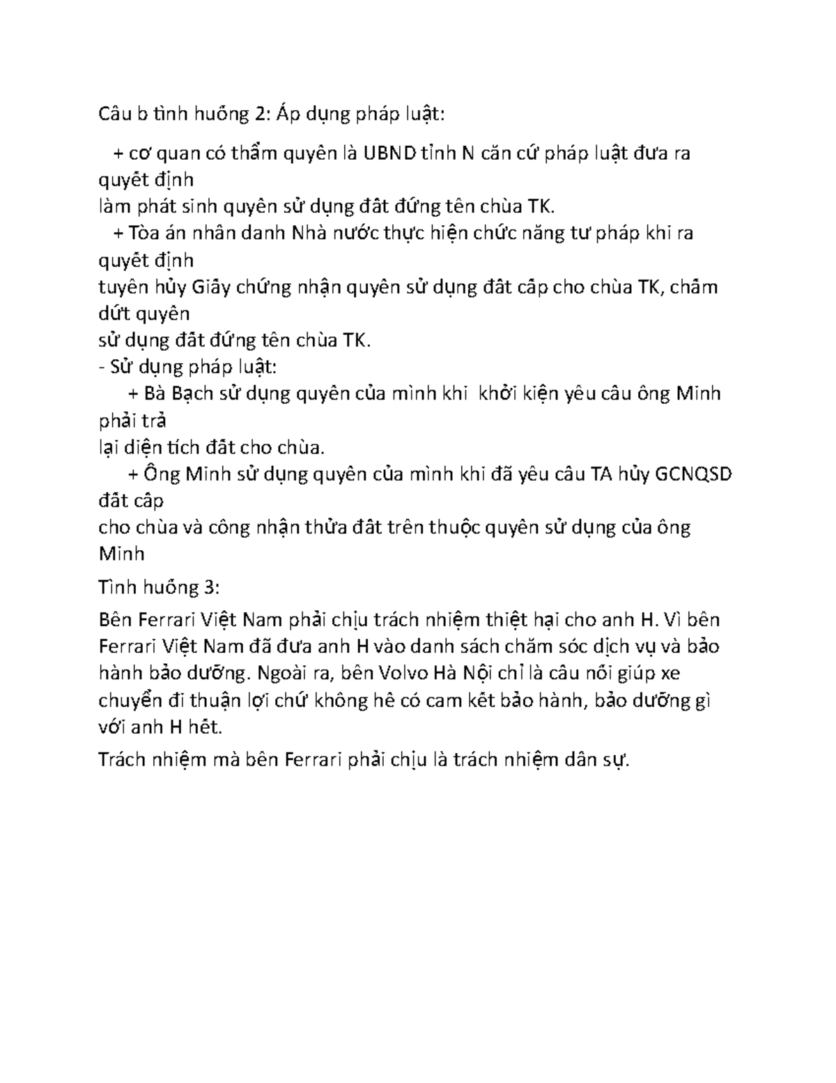 LKd 5-11 - sdsf - Câu b tình huốống 2: Áp d ng pháp lu t:ụ ậ c ơ quan ...