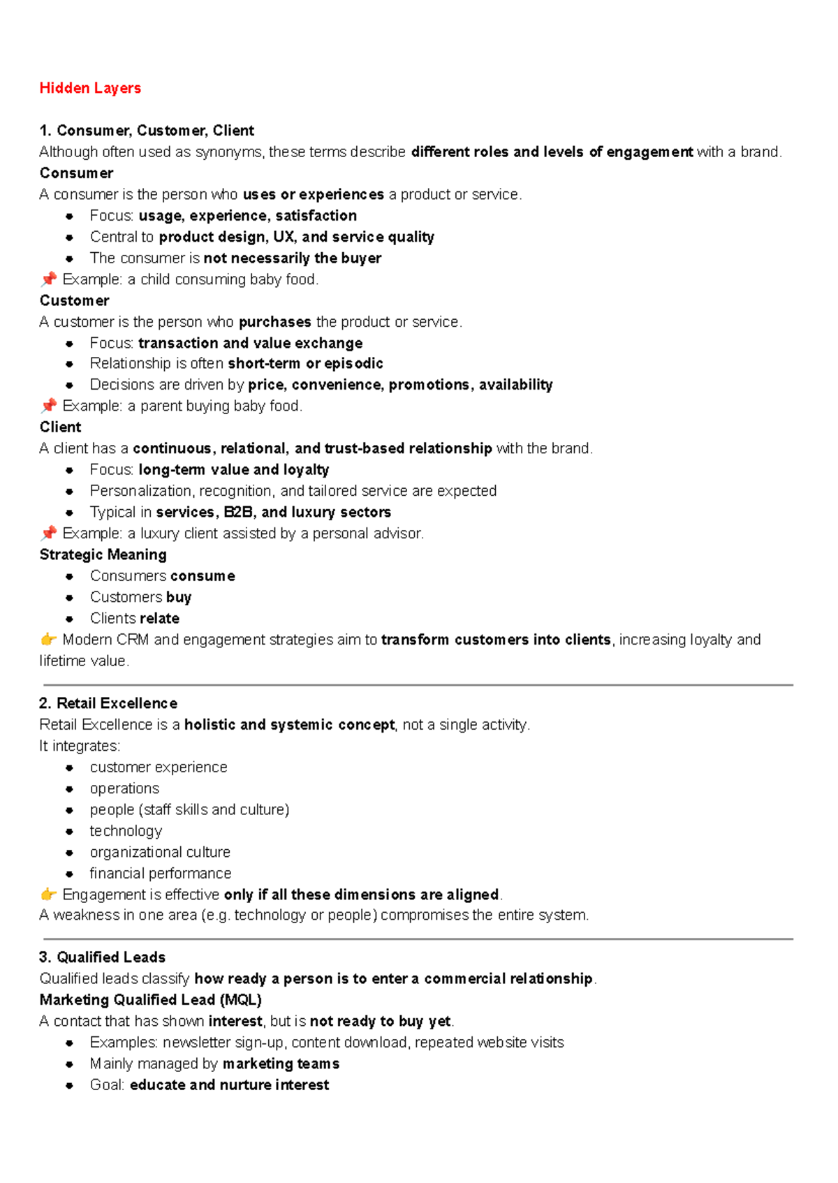 CRM 101: Understanding Consumer, Customer, and Client Dynamics - Studocu