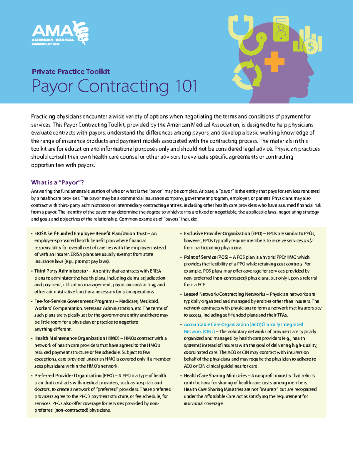Payor Contracting 101: Essential Toolkit for Physicians - Studocu