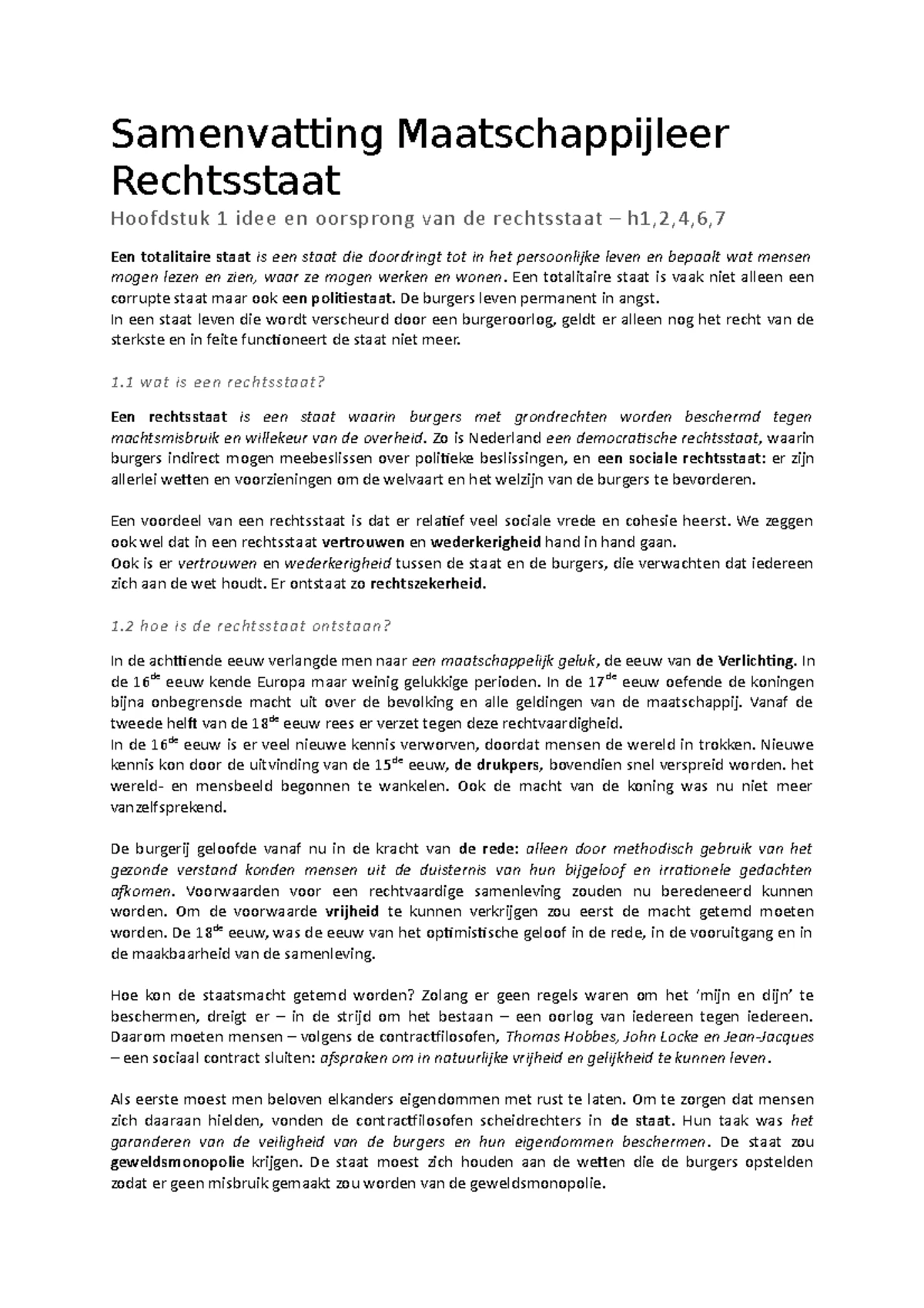 Maatschappijleer Hoofdstuk 4 - Samenvatting Pluriforme Samenleving - Studeersnel