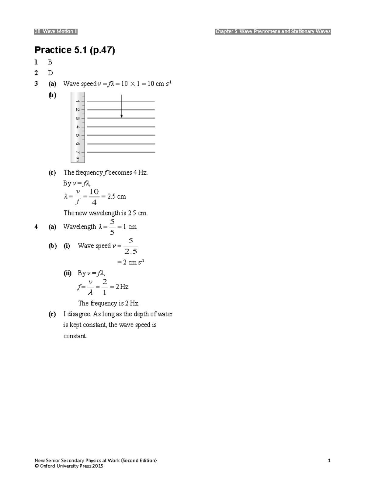 Practice 3B0501 ans - assignments - 3B Wave Motion II Chapter 5 Wave ...