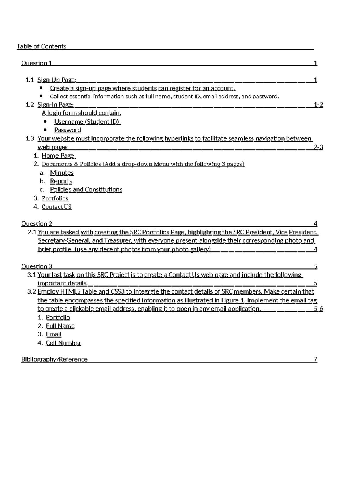 Web Tech Assignment 511: SRC Project Overview & Implementation Guide - Studocu