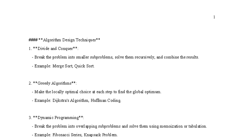DSA 101: Comprehensive Summary Notes on Algorithms and Data Structures ...
