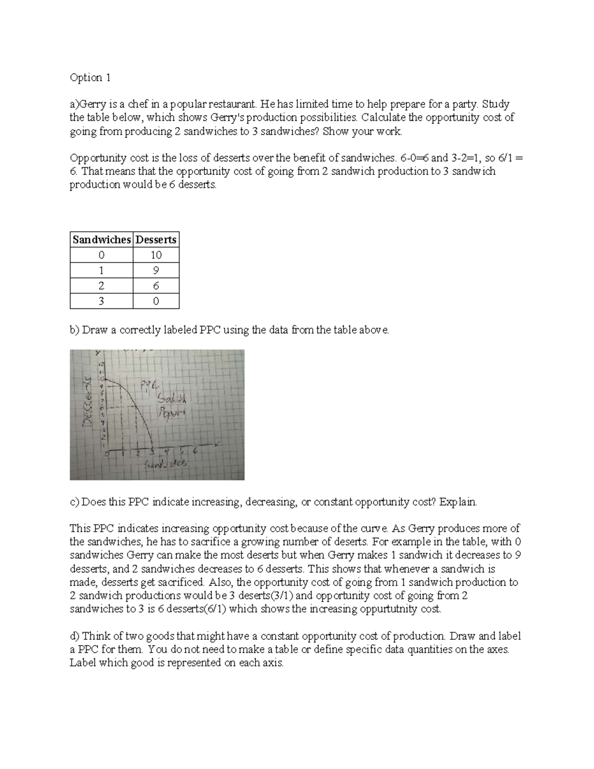 1.03 AP Micro - Opportunity Cost & PPC Analysis Assignment - Studocu