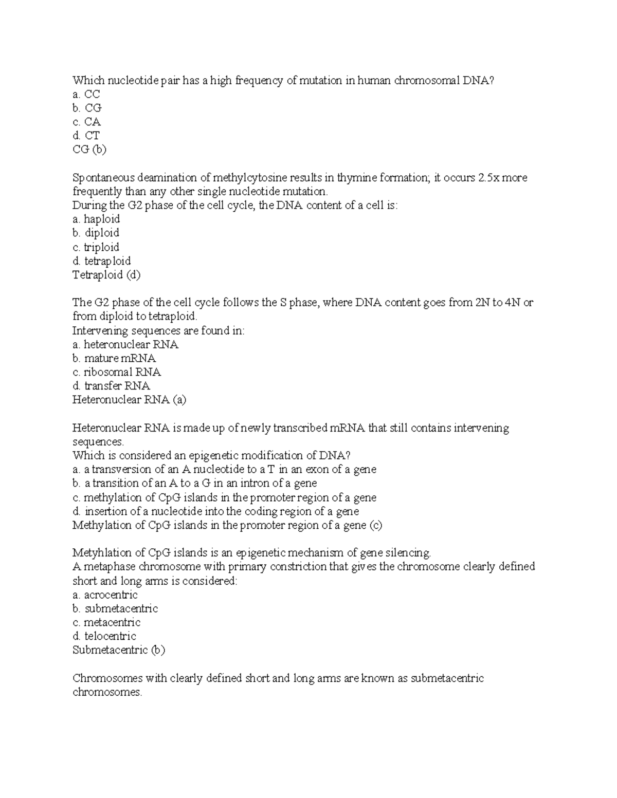 Molecular Biology Study Guide: Key Concepts and Exam Prep - Studocu