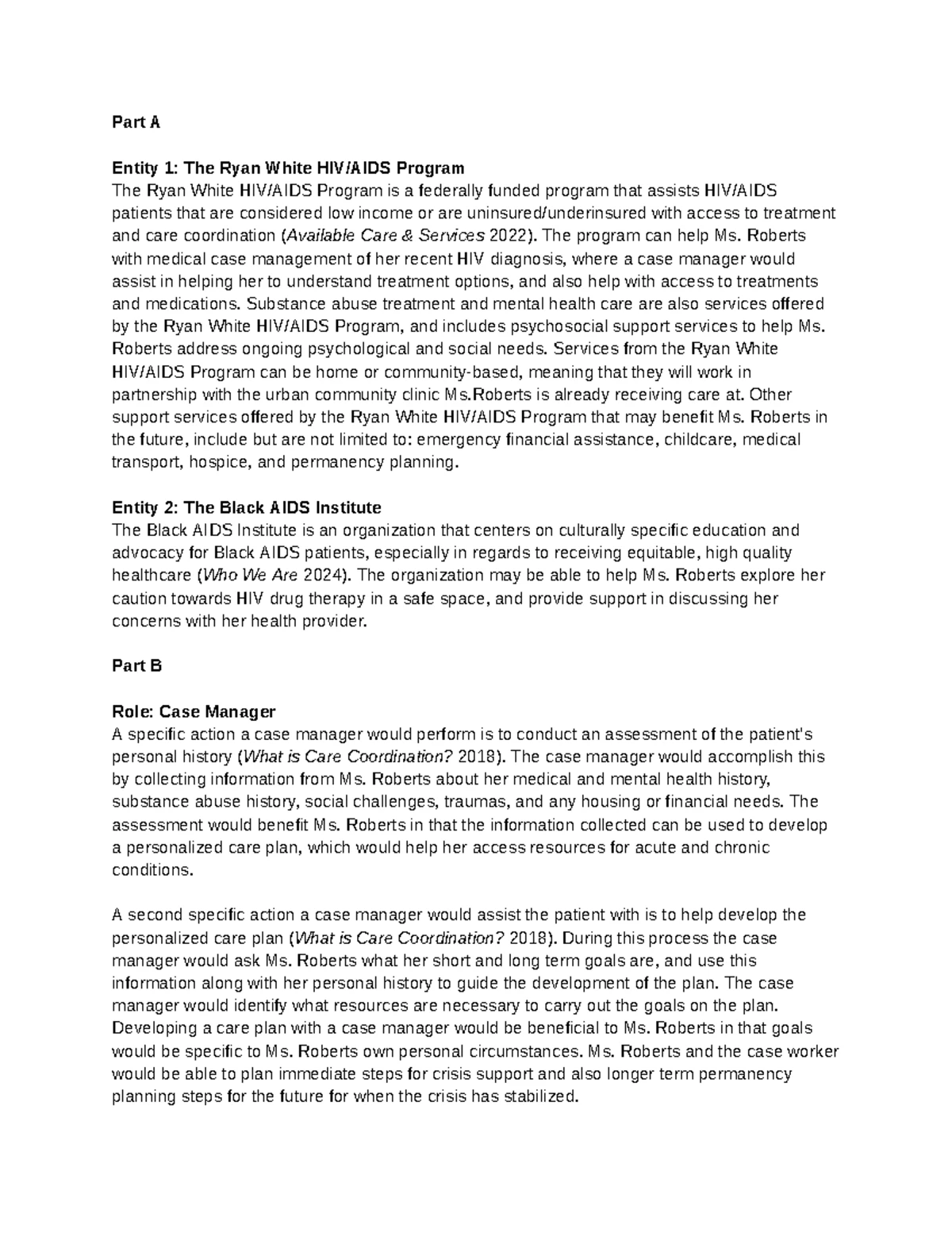 D390 Case Study: Support Strategies for Health Needs in HIV Care - Studocu