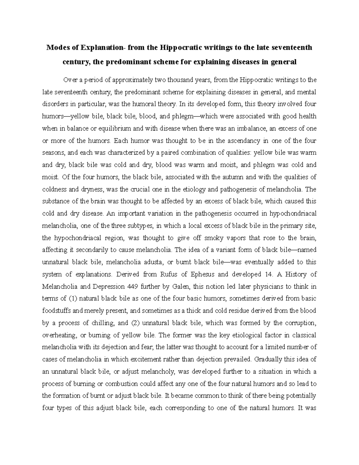 Modes of Explanation - In its developed form, this theory involved four ...